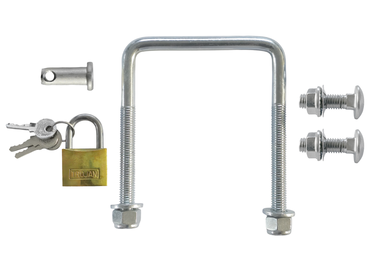 Spare Wheel Mount Kit - U-Bolt, Washers, & Nuts - Trojan