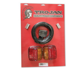 Square 12 Volt Combination Tail Light Kit - Trojan